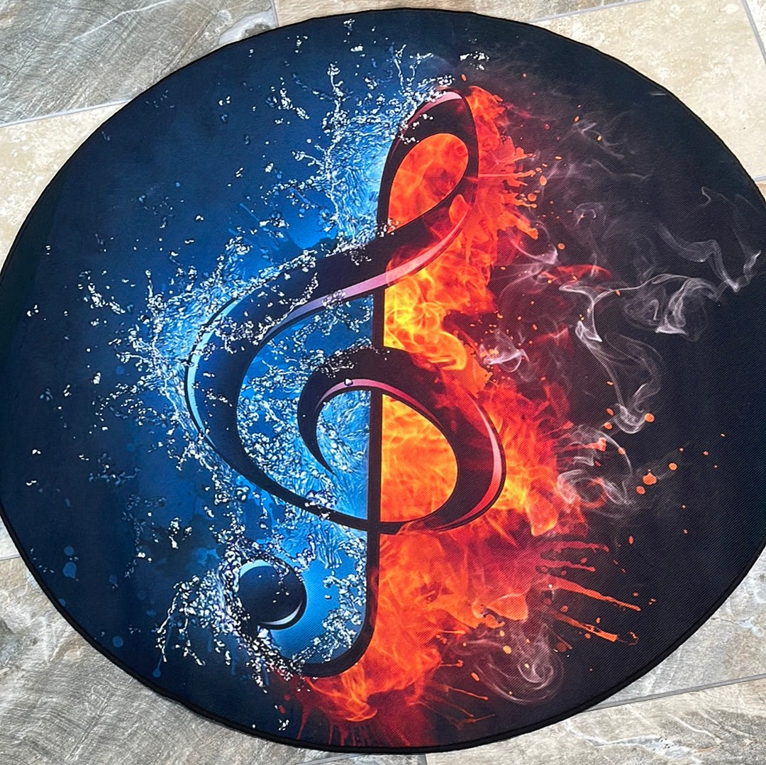 Treble Clef Round Rug – Rockaholic Music Shop